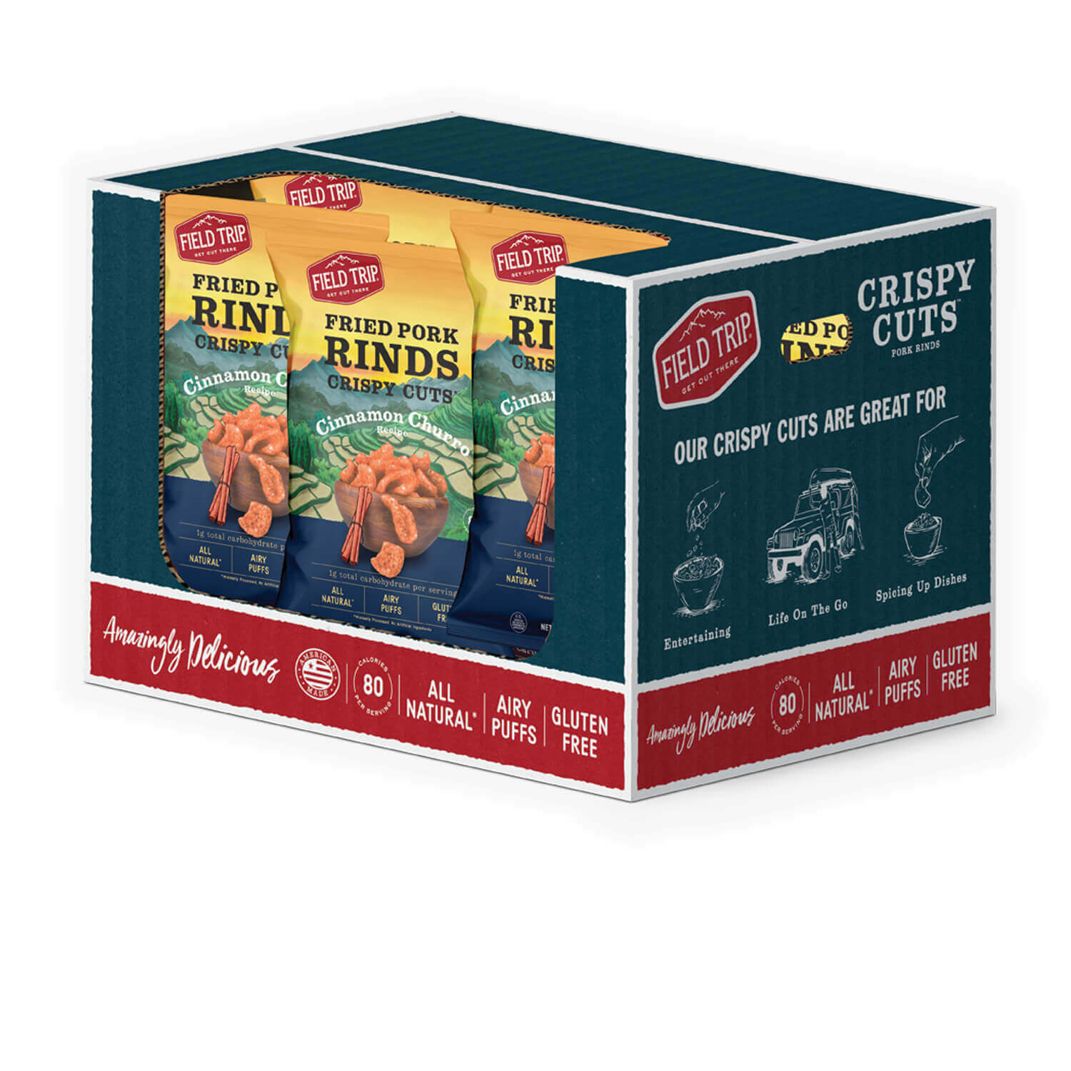 Product: Crispy Cuts, Cinnamon Churro Pork Rind