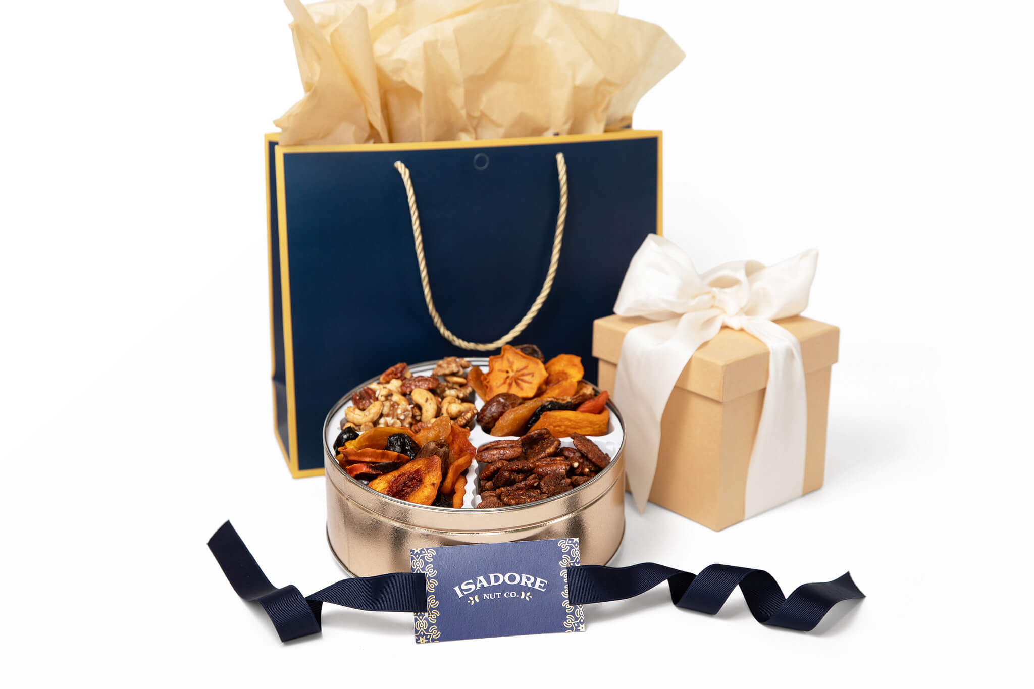 Product: Holiday Gift Tin - Fruit & Nut 1 lb.