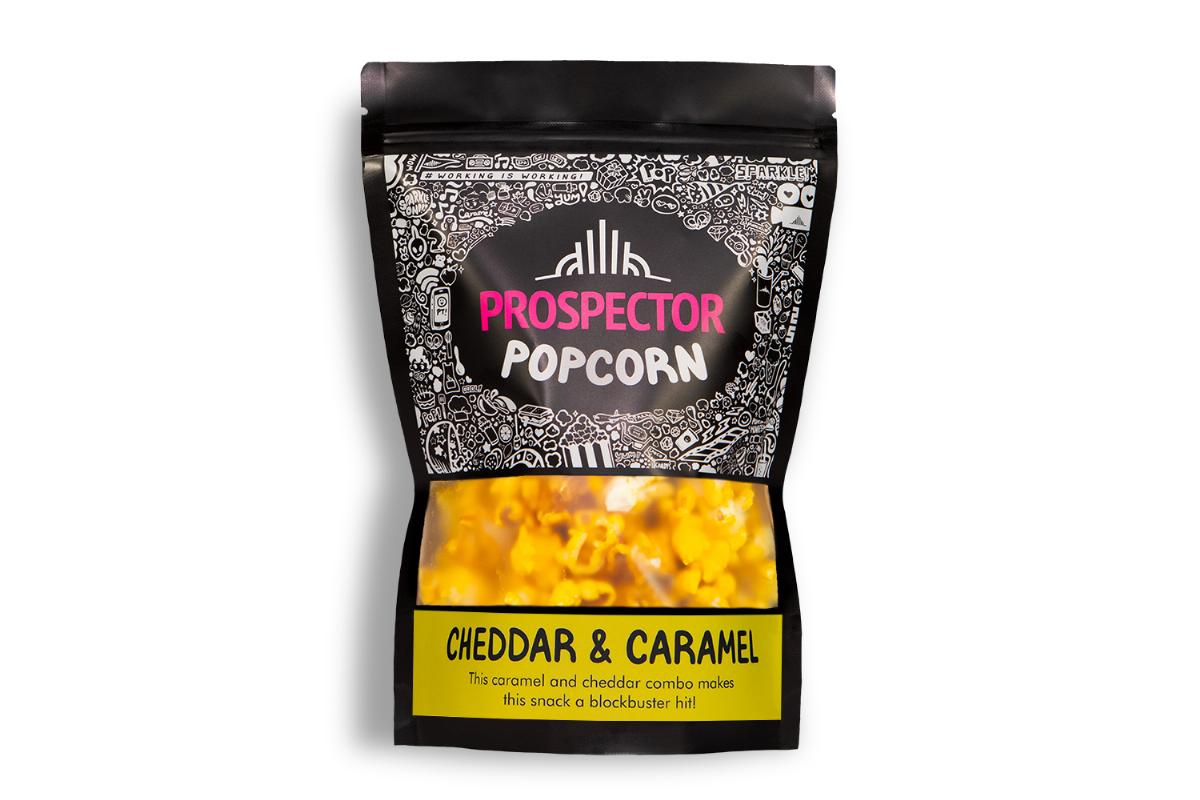Product: Cheddar & Caramel Popcorn