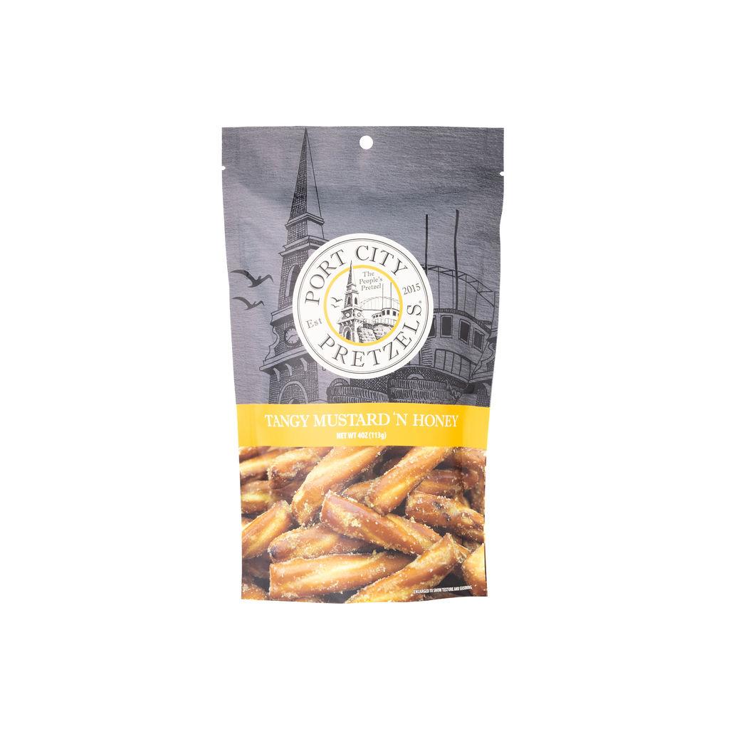 Product: Tangy Mustard 'N Honey Pretzels